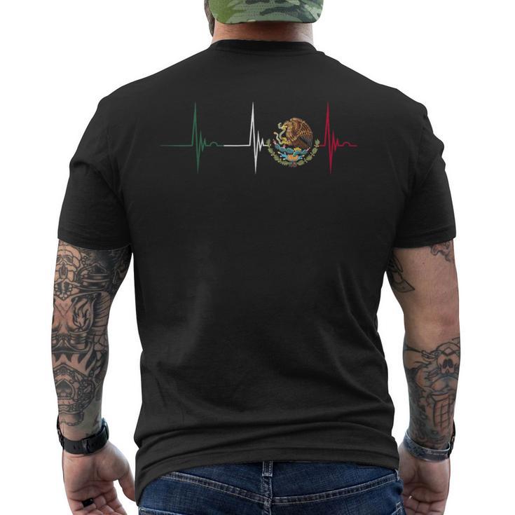 Mexico Heartbeat Ekg Pulse Cardiogram Emblem Mexican Flag Men's T-shirt ...