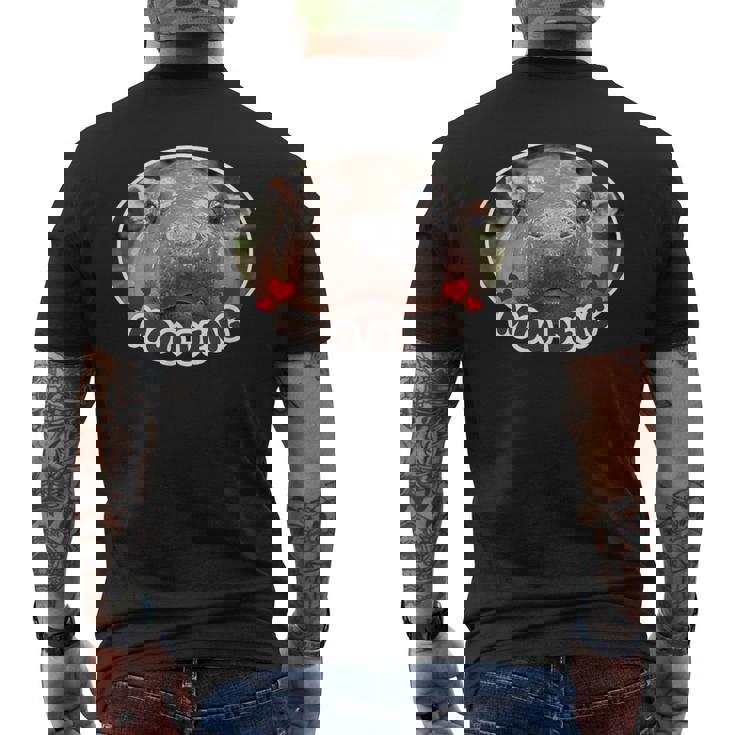 Moo Deng Bouncy Pig In Thai Picture The Cute Baby Hippo Men's T-shirt ...