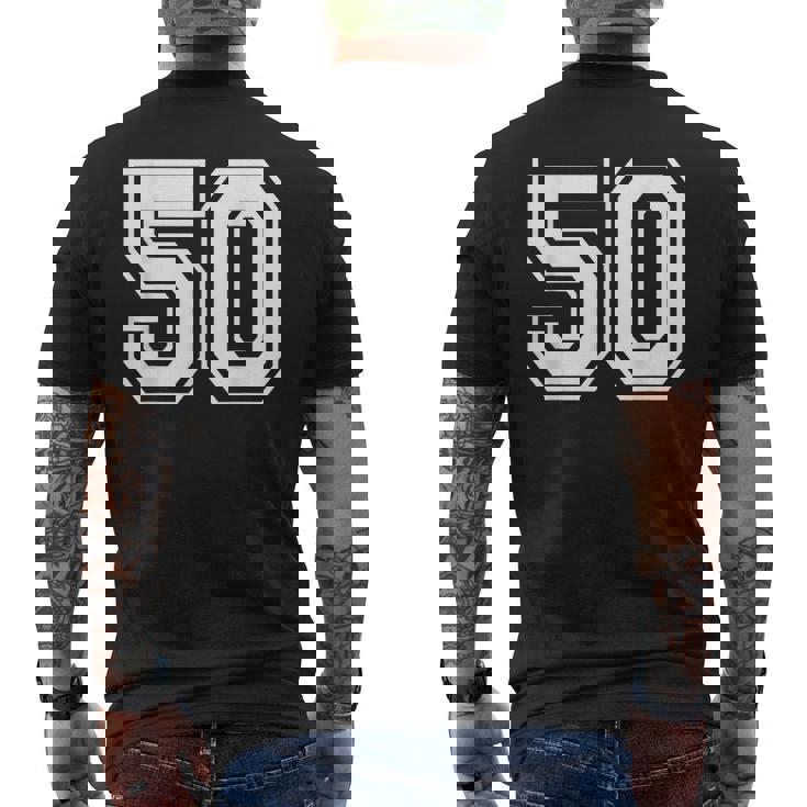 Number 50 Varsity Sports Team Jersey 50Th Birthday 50 Years Men's T ...