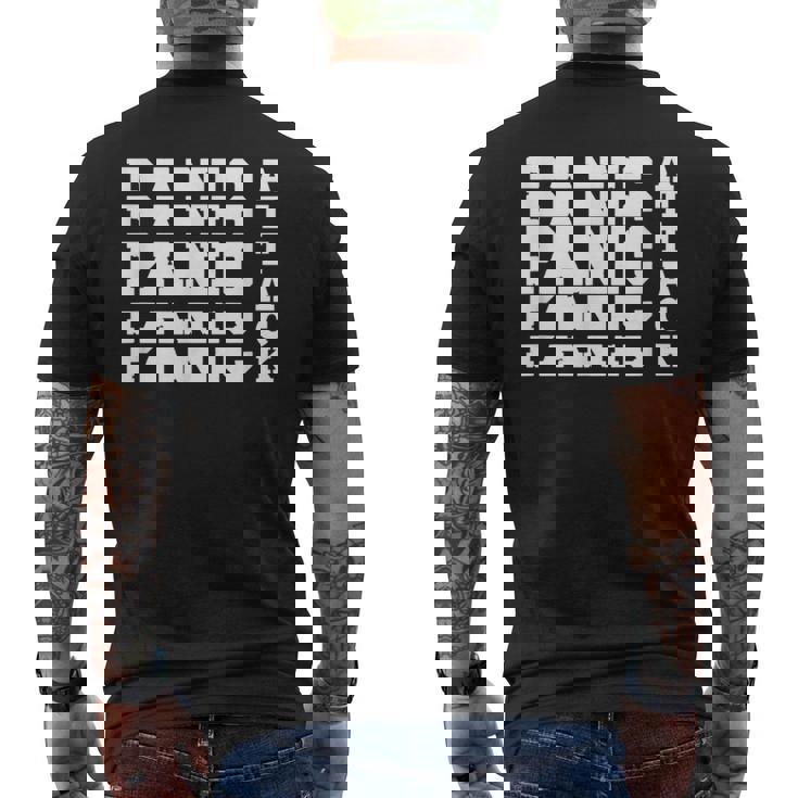 Panic Attack Anxiety Disorders Fear Mental Illness Men's T-shirt Back ...