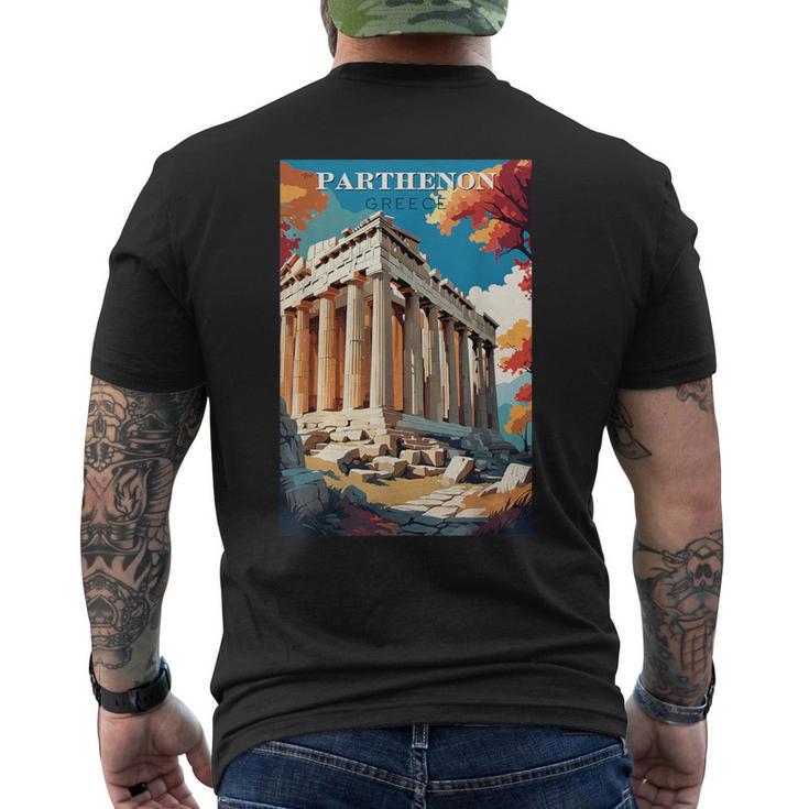 The Parthenon In Athens Greece Modern Tourist And Travel Ad Men's T ...