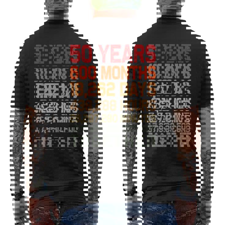 Retro 50 Years Together Cool 50th Couple Wedding Anniversary Men's Back ...