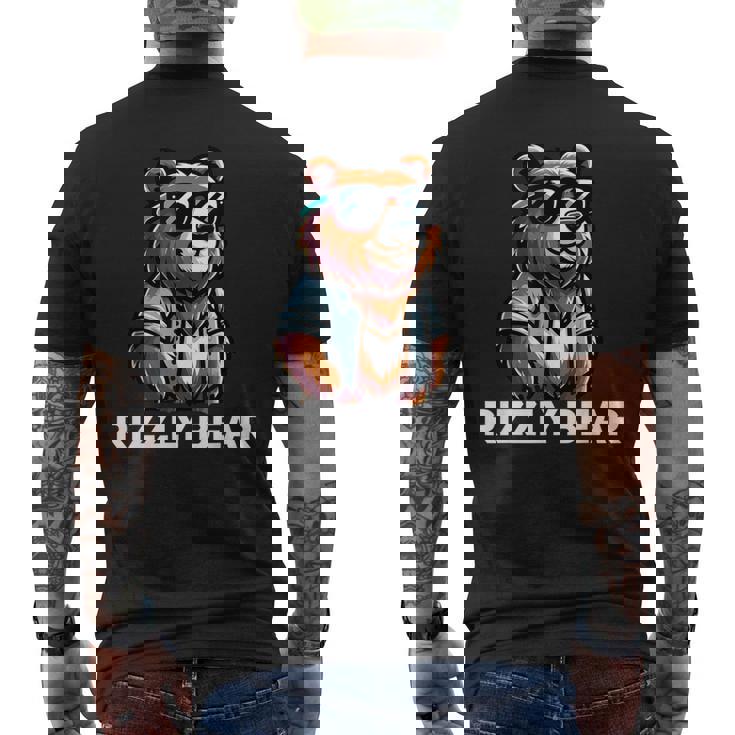 Rizzly Bear Grizzly Bear Dank Rizz Meme Rizzler Men's T-shirt Back ...