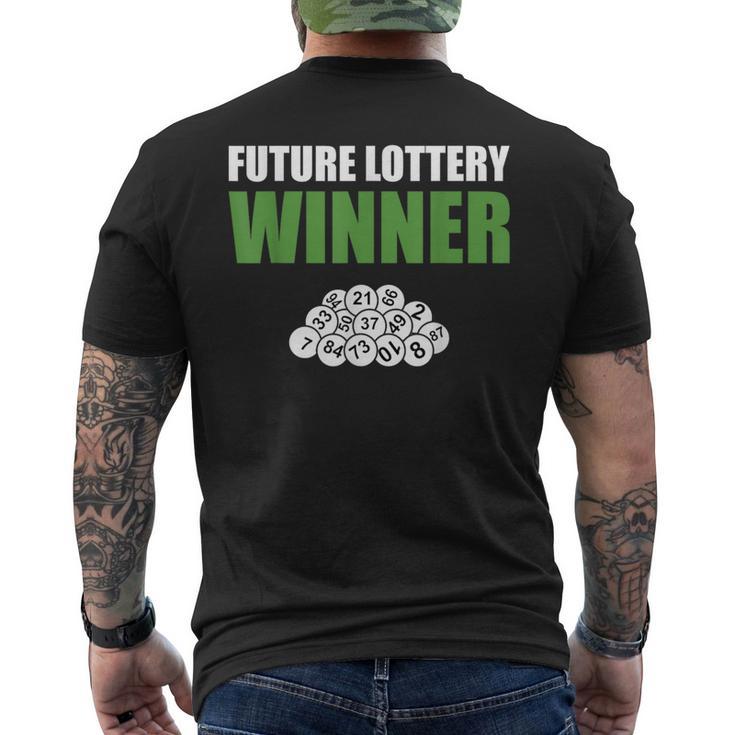 Scratch Off Lottery Ticket Lottery Winner Men's T-shirt Back Print ...