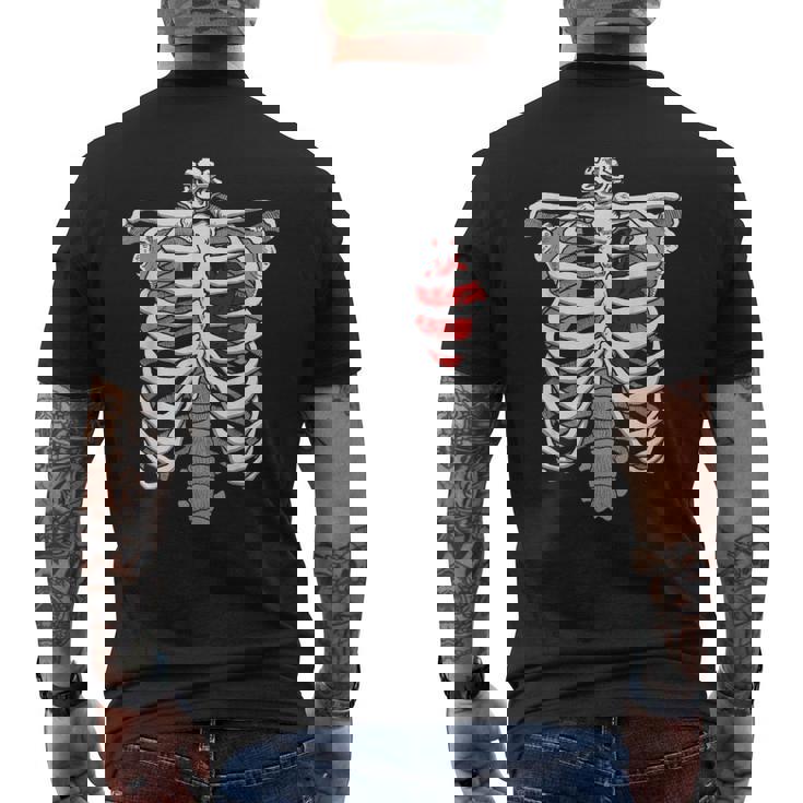 Skeleton Rib Cage Heart Xray Halloween Easy Costume Men's T-shirt Back ...