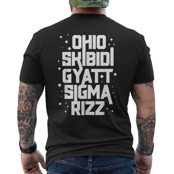 Skibidi Rizz Gyatt Ohio Sigma Rizzler Toilet Meme Men's T-shirt Back ...