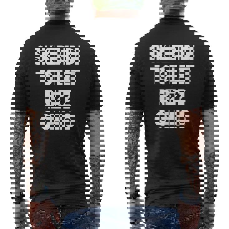 Skibidi Toilet Rizz Ohio Men's T-shirt Back Print - Monsterry