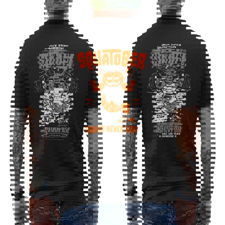 Sorinex Presents Squatober Squats Never Stop Men's T-shirt Back Print ...
