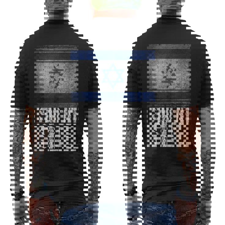 I Stand With Israel Jewish Heritage Israeli Flag Men's T-shirt Back ...