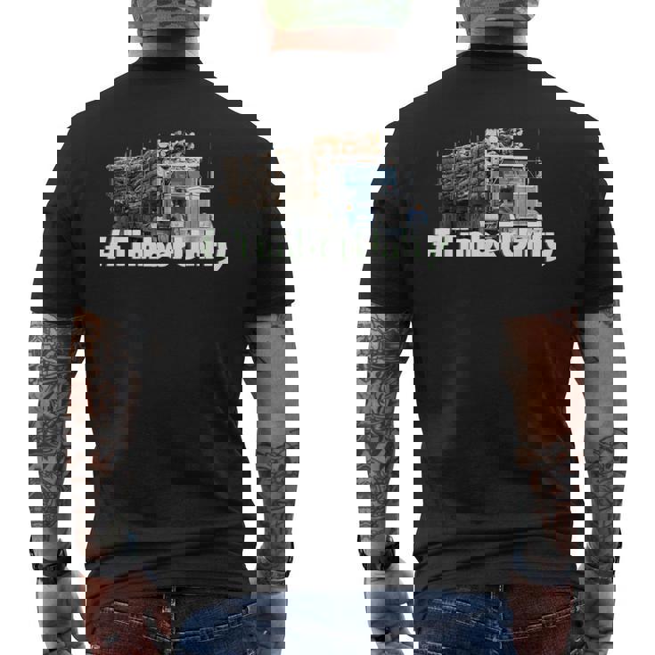 Timber Unity Log Truck Men's T-shirt Back Print - Monsterry UK