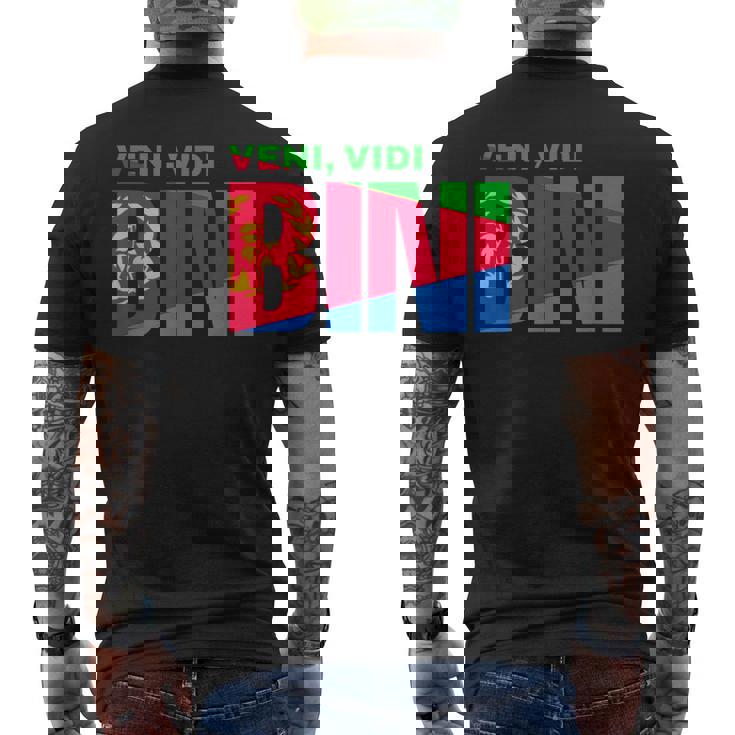 Vini Vidi Bini Biniam Girmay Eritrean Cyclist Tour France Men's T-shirt Back Print - Monsterry