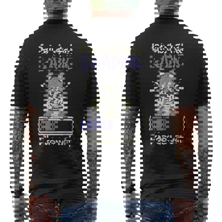 Vintage Panic Attack Loading Men's T-shirt Back Print - Monsterry
