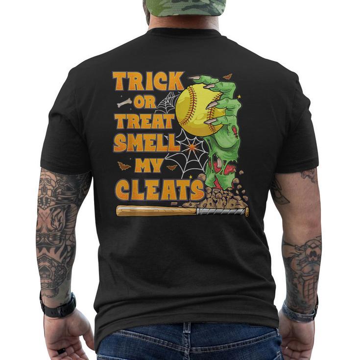Zombie Hands Holding Softball Scary Halloween Costume Men's T-shirt ...