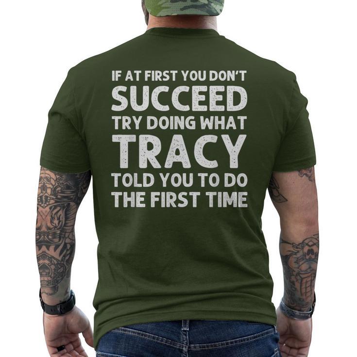 Tracy Name Personalized Birthday Christmas Joke Men's T-shirt Back ...