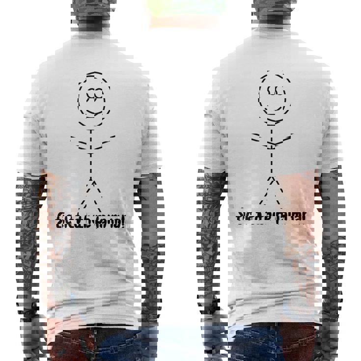 Bachelor Party Hiking Wear Stick To The Plan Man Stickman Men's T-shirt ...