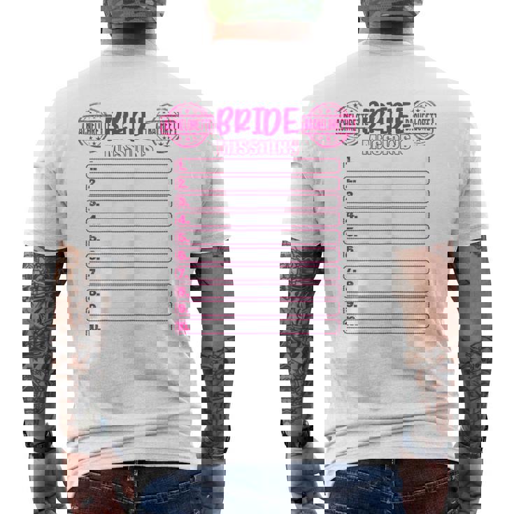 Bachelorette Party With Checklist Tasks For The Bride DIY Men's Back ...