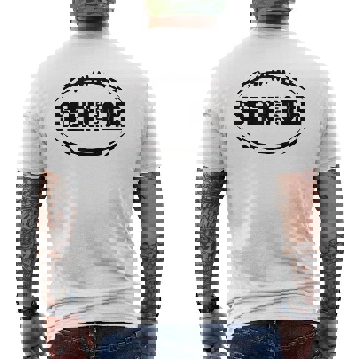 Football Senior 2025 Graduation Year Men's T-shirt Back Print | Mazezy