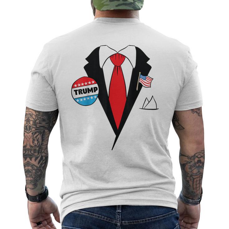 Donald Trump Halloween Costume Cartoon Men's T-shirt Back Print - Monsterry