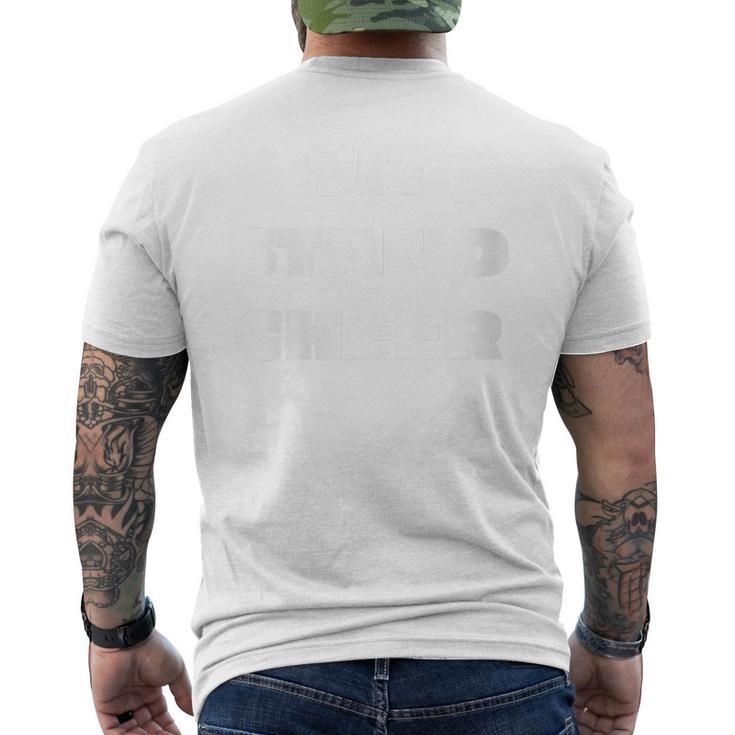 Iron Man Triathlon Sit Stand Cheer Support Crew Men's T-shirt Back ...