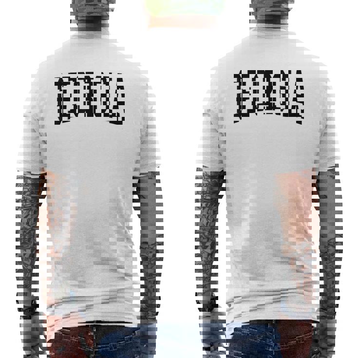 Georgia Throwback Classic Men's T-shirt Back Print | Mazezy