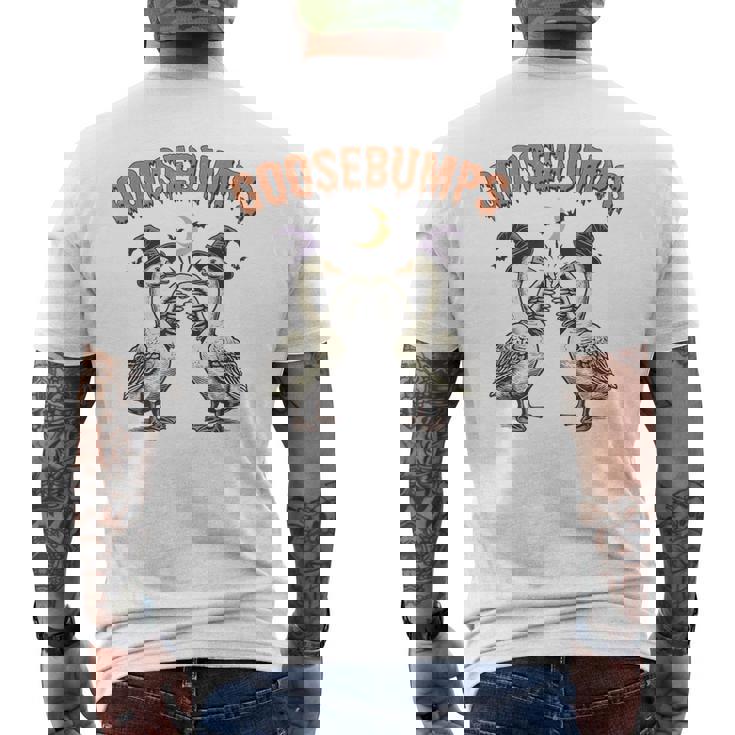 Goose Bumps Goosebumps Geese Fist Bump Pun Men's T-shirt Back Print ...