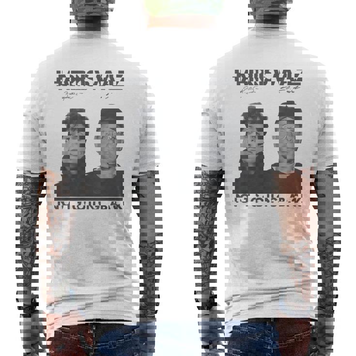 Harris Walz Not Going Back 80S Photo Retro 2024 Vote Kamala Men's T ...