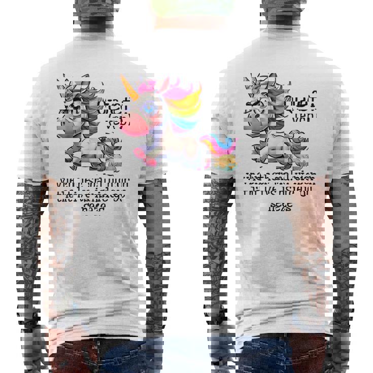 Inappropriate Embarrassing Queef Men's T-shirt Back Print - Monsterry