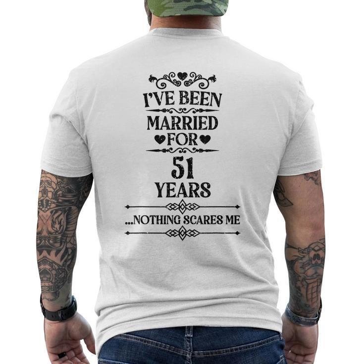 I've Been Married 51 Years 51St Wedding Anniversary Men's T-shirt Back ...