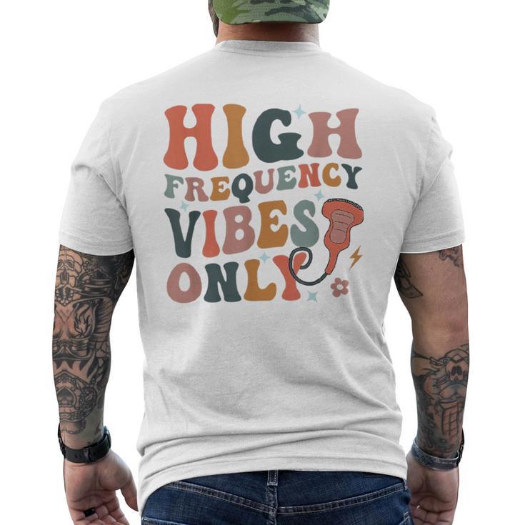 Retro High Frequency Vibes Only Sonography Ultrasound Tech Men's T ...