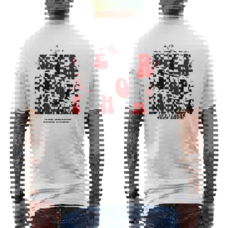 Never Stop Fighting World Sickle Cell Awareness Day Men's T-shirt Back ...