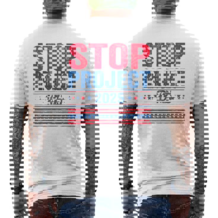 Stop Project 2025 Flag Usa Men's T-shirt Back Print - Monsterry