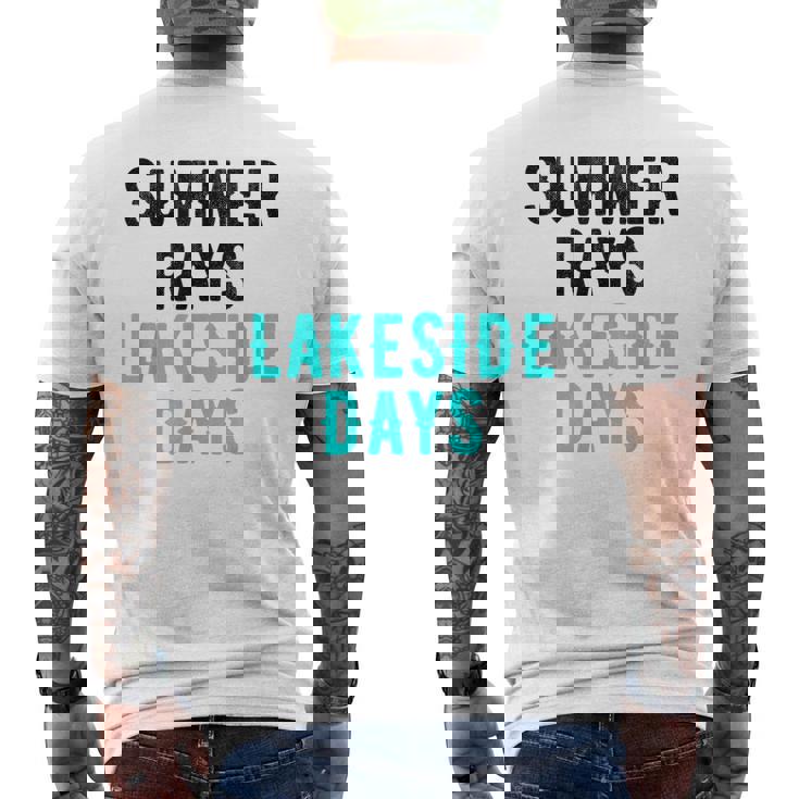 Summer Rays Lakeside Days Vintage Party Meme Quote Men's T-shirt Back ...