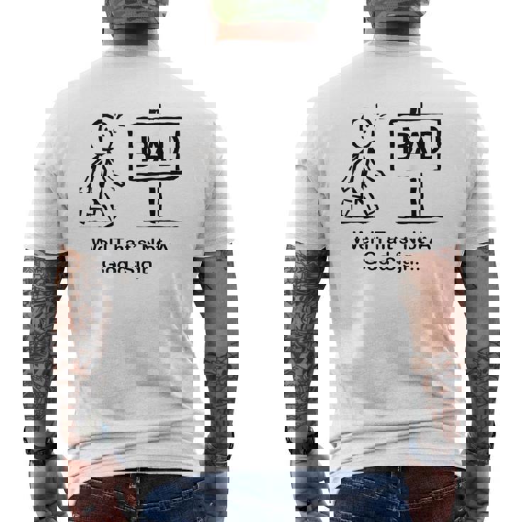 Well Thats Not A Good Sign Stick Figure Men's T-shirt Back Print - Seseable