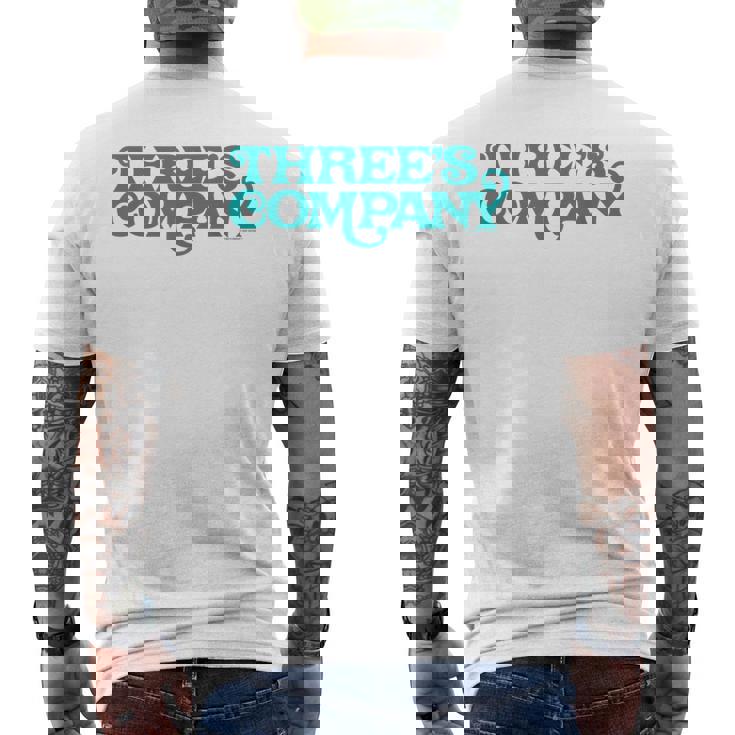 Three's Company Retro Sitcom Show Logo Men's T-shirt Back Print ...