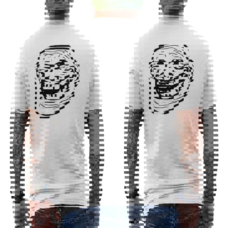 Troll Face Meme Dank Meme Troll Face Men's T-shirt Back Print - Seseable