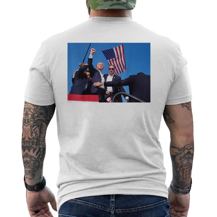 Trump 2024 Donald Trump Fist Pump Men's T-shirt Back Print - Monsterry