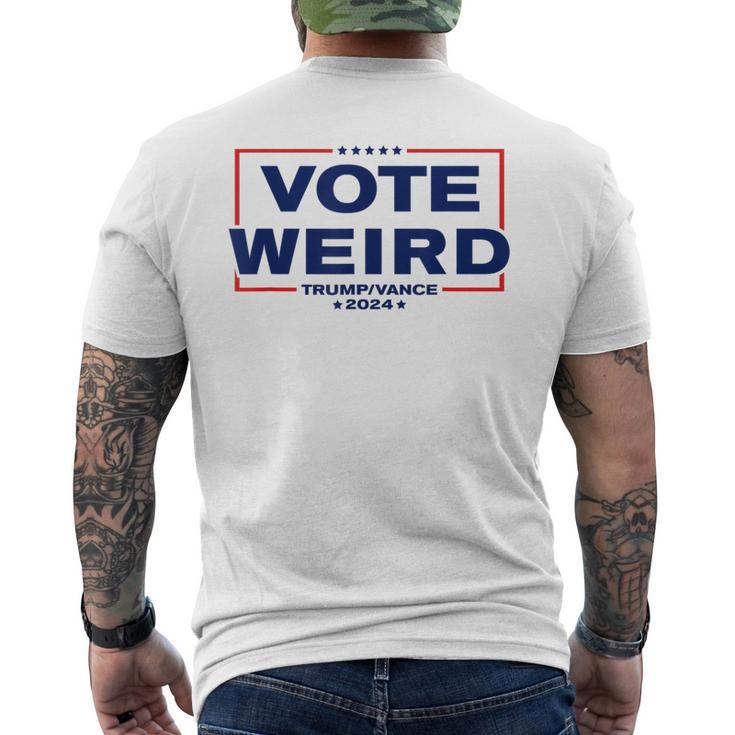 Vote Weird Trump 2024 Men's T-shirt Back Print - Monsterry