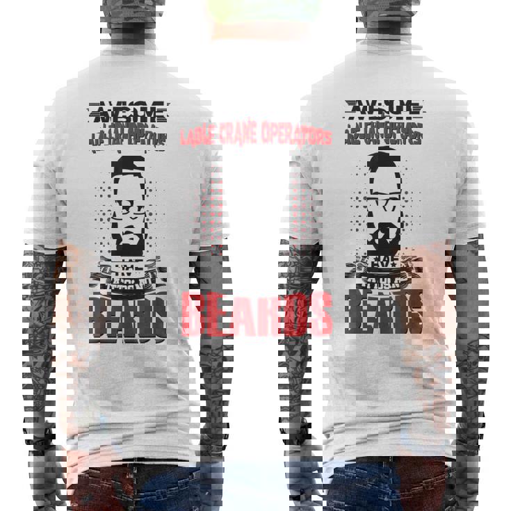 Wh Awesome Ladle Crane Operators Tattoo Beard Men's Back Print T-Shirt ...