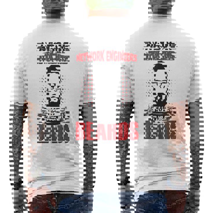 Wh Awesome Network Engineers Tattoo Beard Men's T-shirt Back Print ...