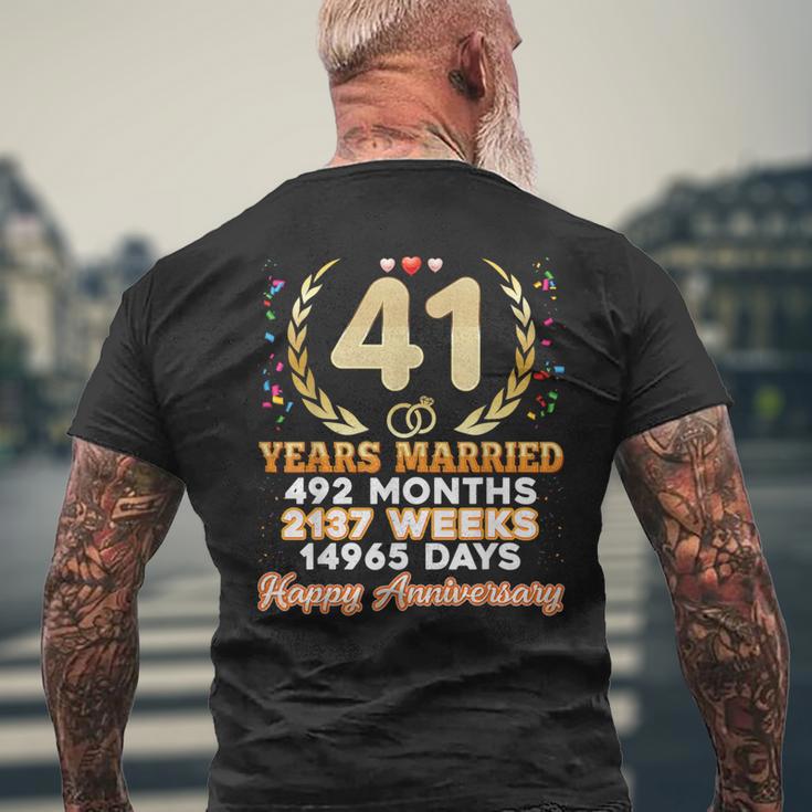 41 Years Married Happy 41St Wedding Anniversary Couple Ring Men's T ...