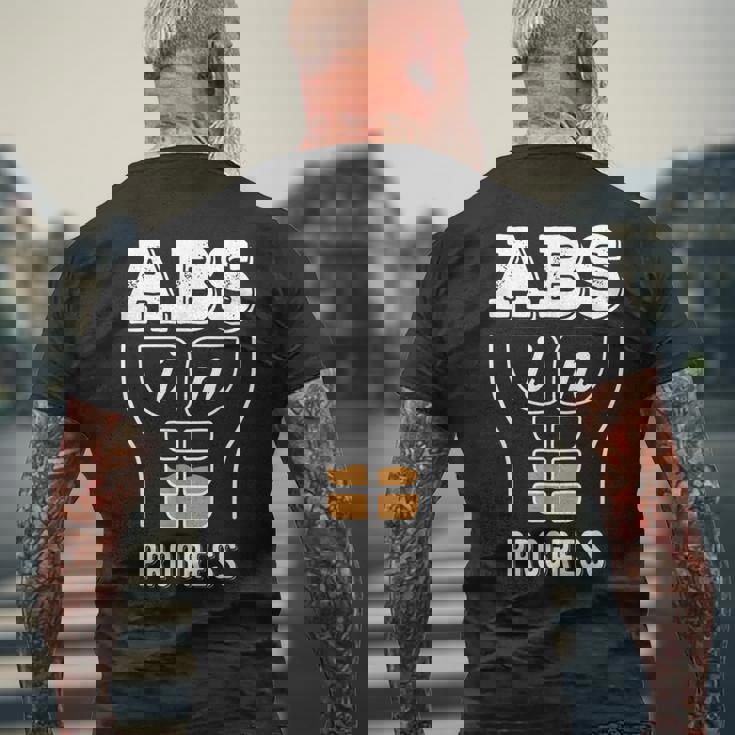 Abs In Progress Summer Workout Loading Men's T-shirt Back Print - Monsterry