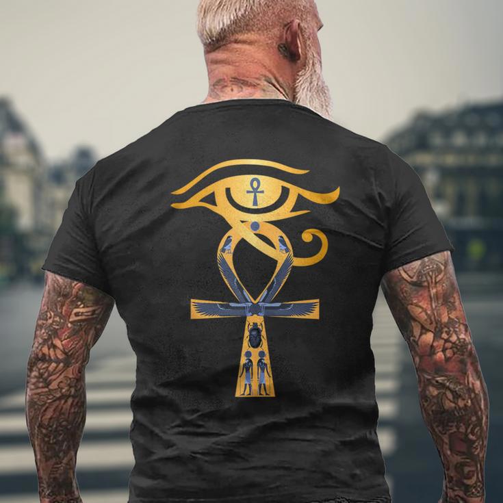Ancient Egypt God Eye Of Horus Ankh Egyptian Symbol Men's T-shirt Back ...