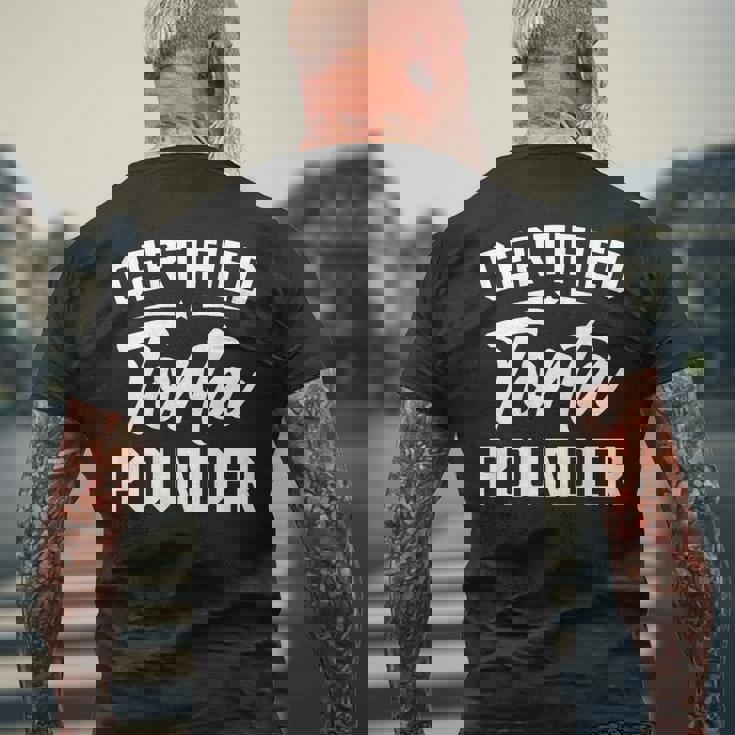 Certified Torta Pounder On Back Men's T-shirt Back Print | Mazezy