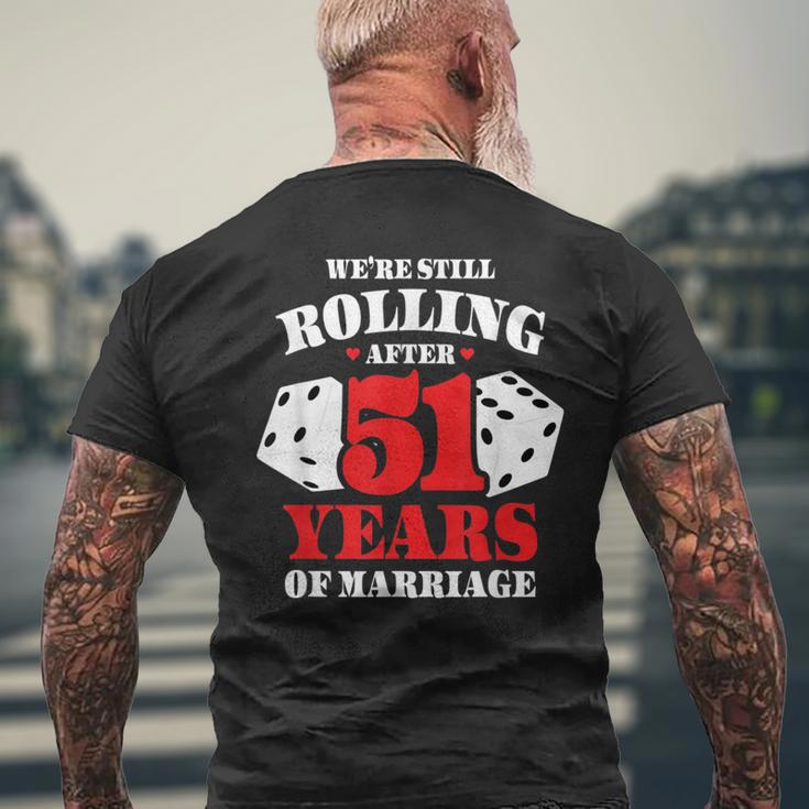 Couples Married 51 Years 51St Wedding Anniversary Men's T-shirt Back ...