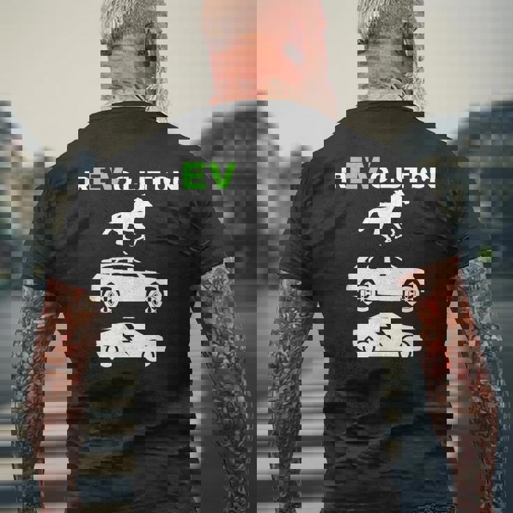 EV Revolution Drive E-Cars EV Life Electric Vehicle Men's Back Print T ...