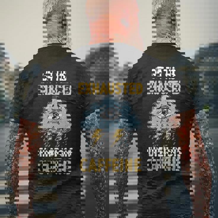 Exhaustion Burnout Overworked Plumber Men's T-shirt Back Print - Monsterry