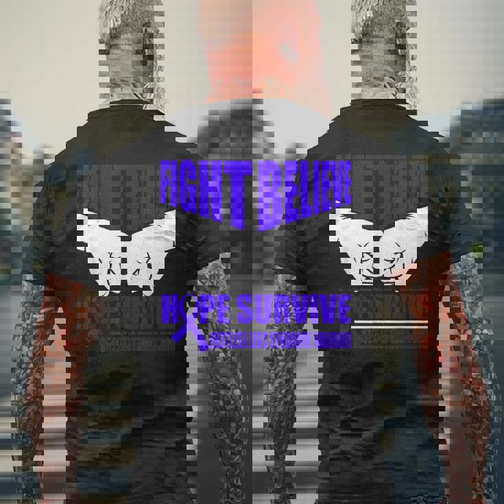 Fight Hope Survive Restless Legs Syndrome Warrior Men's T-shirt Back ...