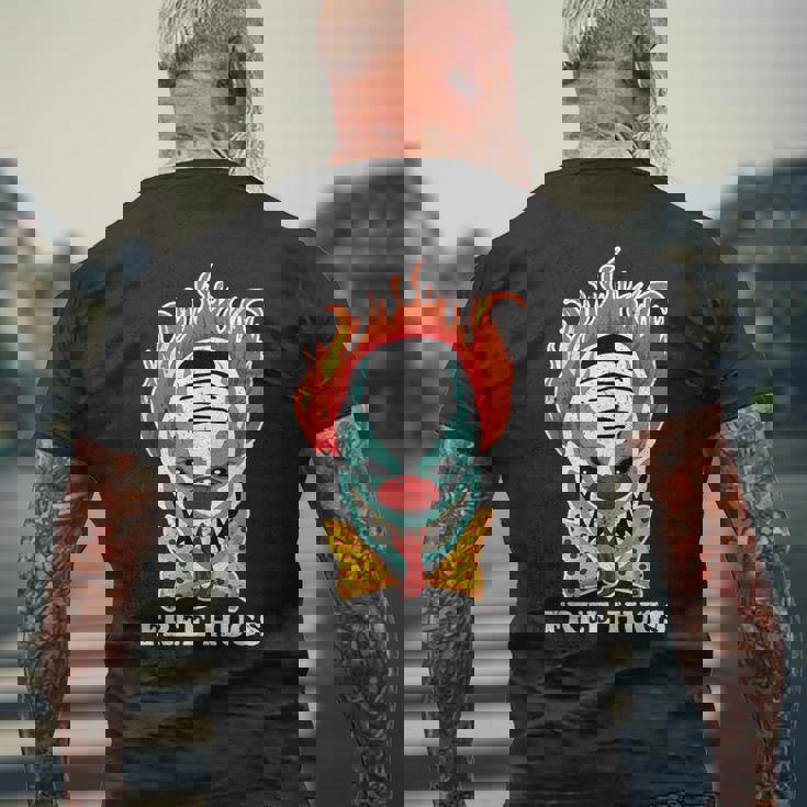 Free Hugs Evil Scary Vintage Clown Halloween Costume Men's T-shirt Back ...