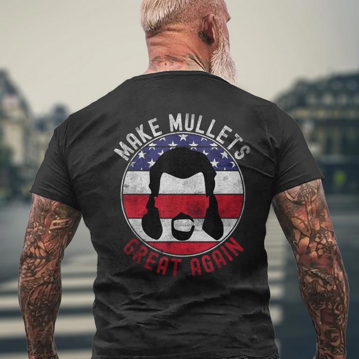 80S Hairstyle Retro Usa Flag Make Mullets Great Again Men's T-shirt ...
