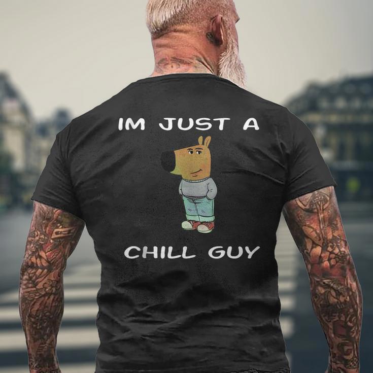Chill Guy Meme Men's T-shirt Back Print | Mazezy